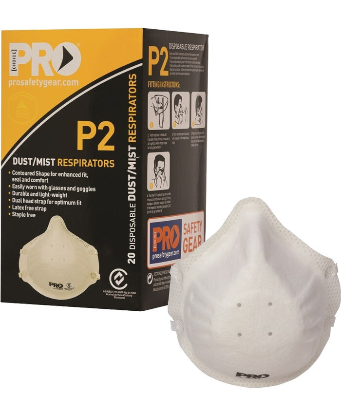 P2 Respirators - Box of 20 | Respirator | Pro Choice Safety Gear
