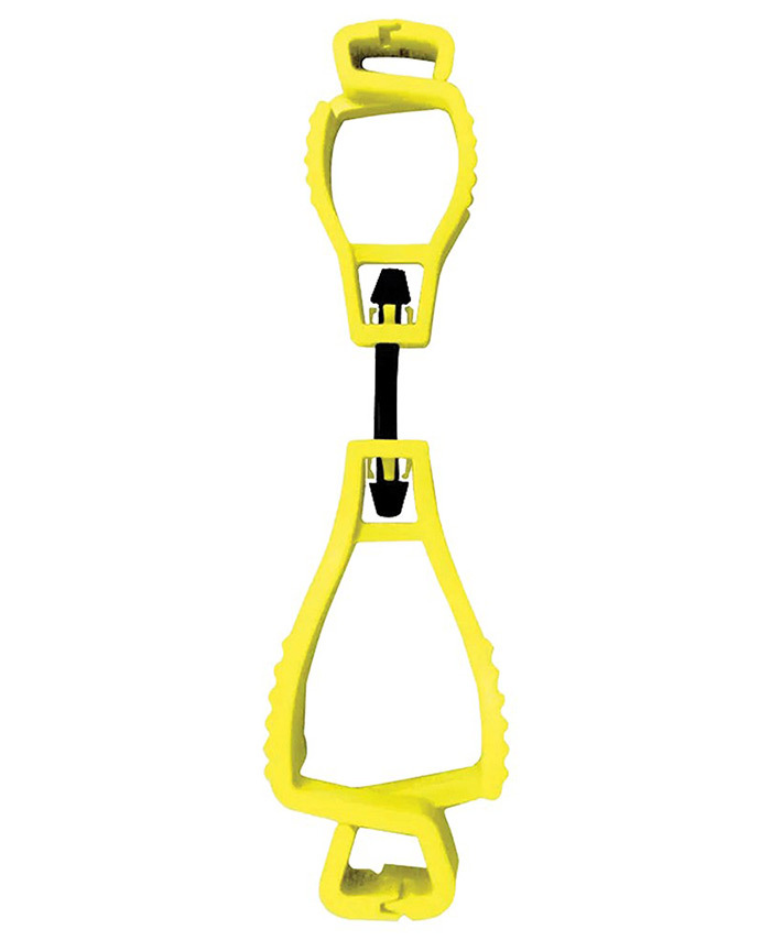 PIP GLOVE CLIP INTERLOCK CLIP, YELLOW