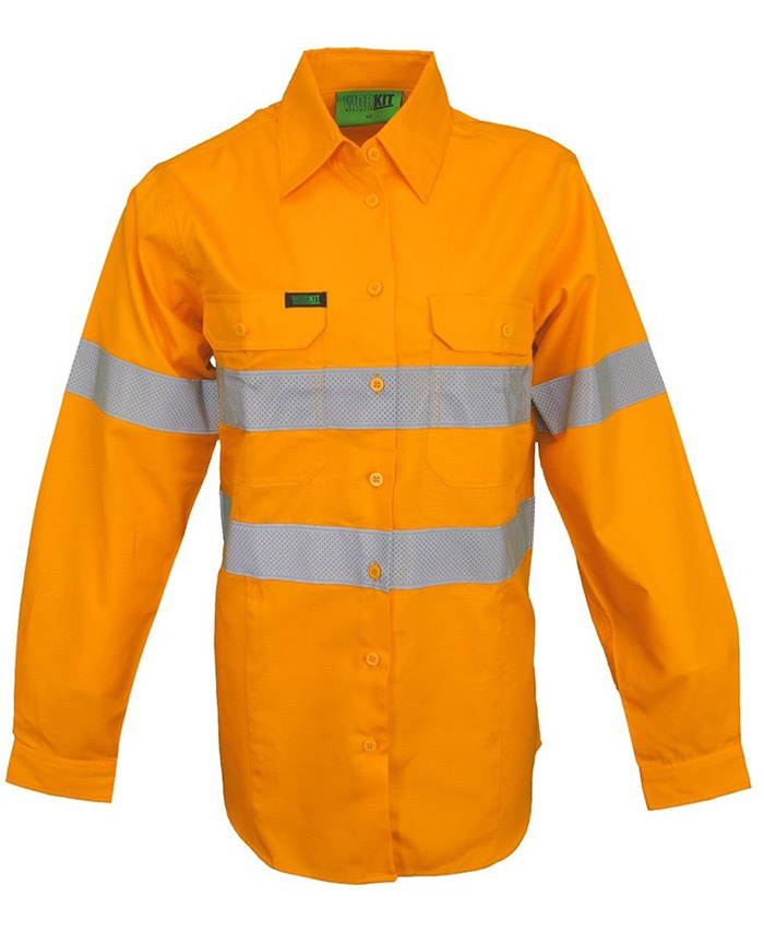 Hi-Vis Womens 2 Tone Lightweight Ripstop Breathable Taped Shirt ...