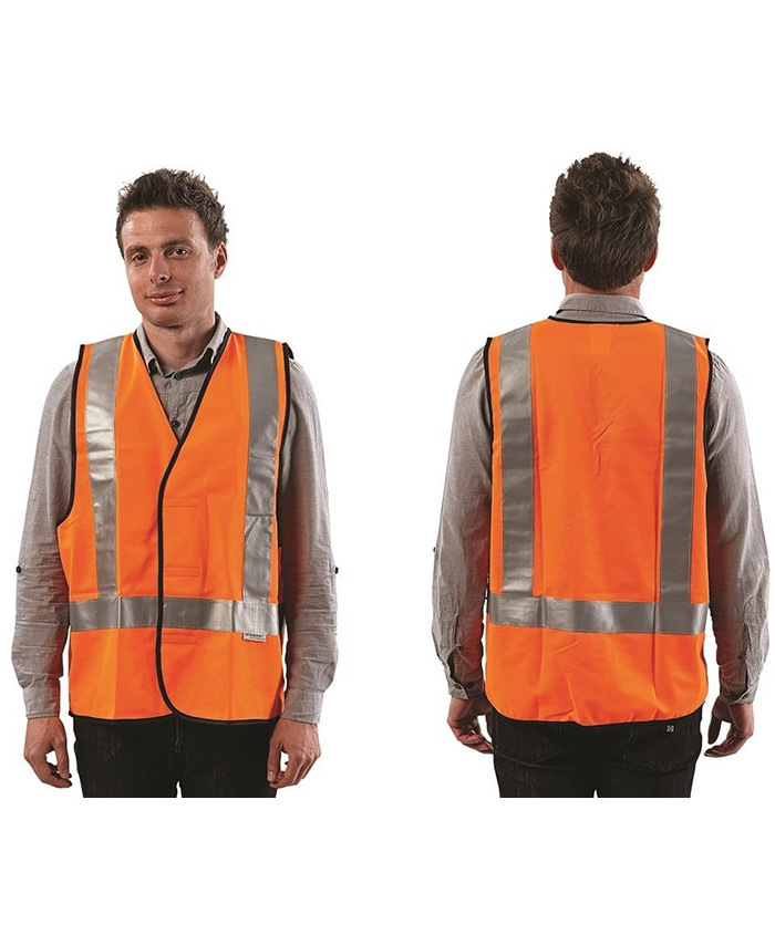 FLURO H BACK SAFETY VEST - DAY/NIGHT USE - Workit Workwear