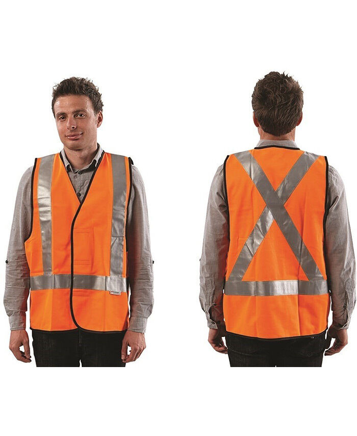 FLURO X BACK SAFETY VEST - DAY/NIGHT USE - Workit Workwear
