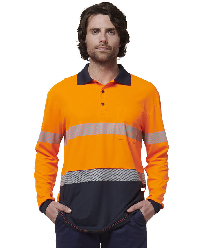 CORE - MENS LONG SLEEVE TAPED POLO - Hard Yakka